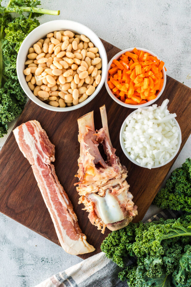 Ham Bone Soup with white beans and kale
