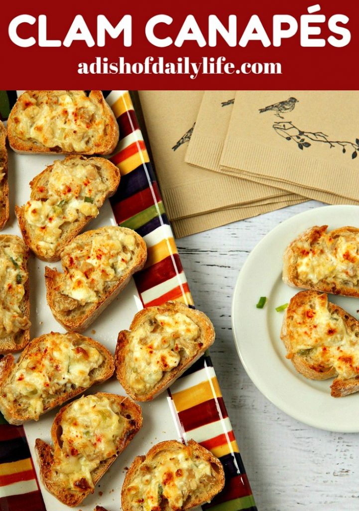 Clam Canapes Appetizer - A Dish of Daily Life