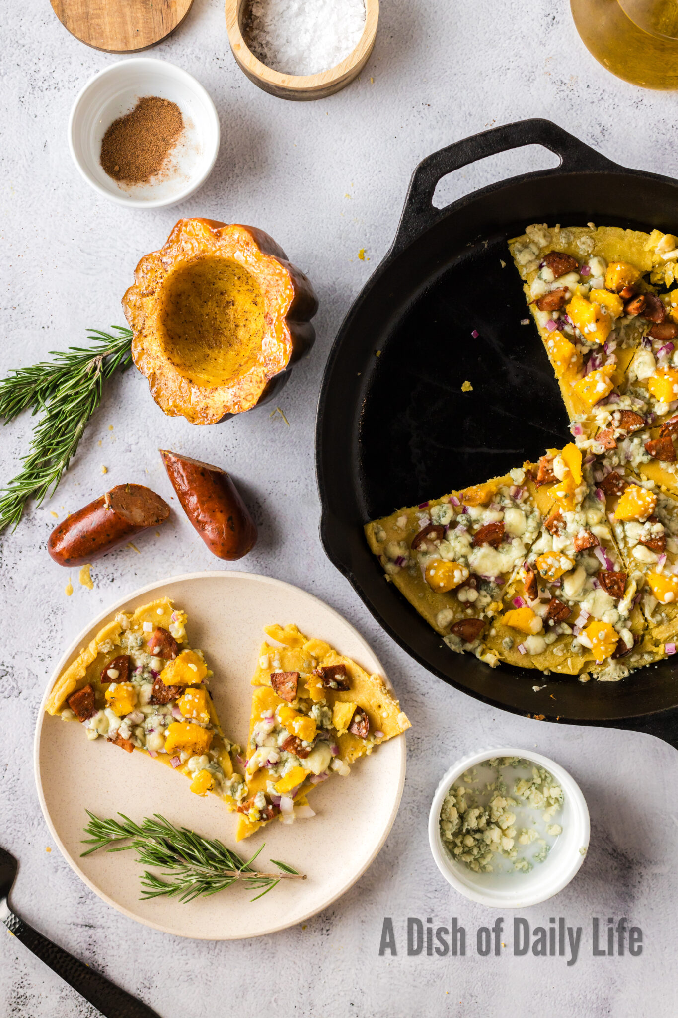 Acorn Squash Pizza - A Dish of Daily Life